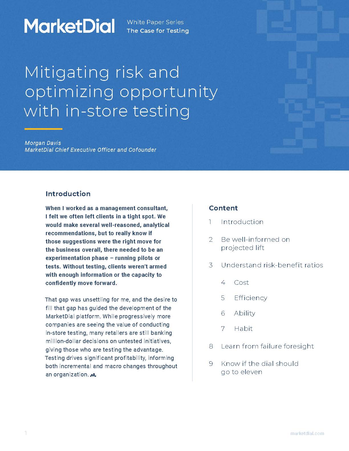 MarketDial - Mitigating risk and optimizing opportunity with in-store ...